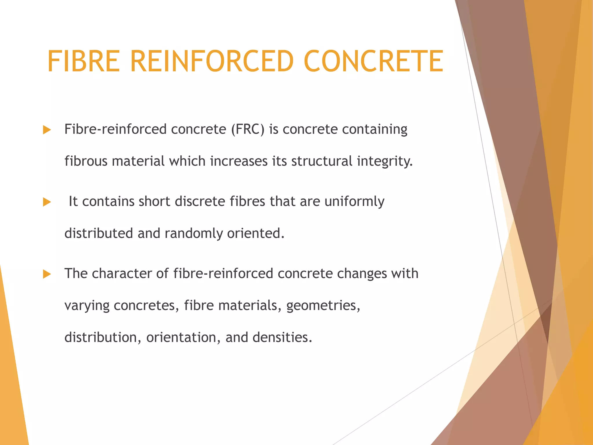 Fibre reinforced concrete | PPT