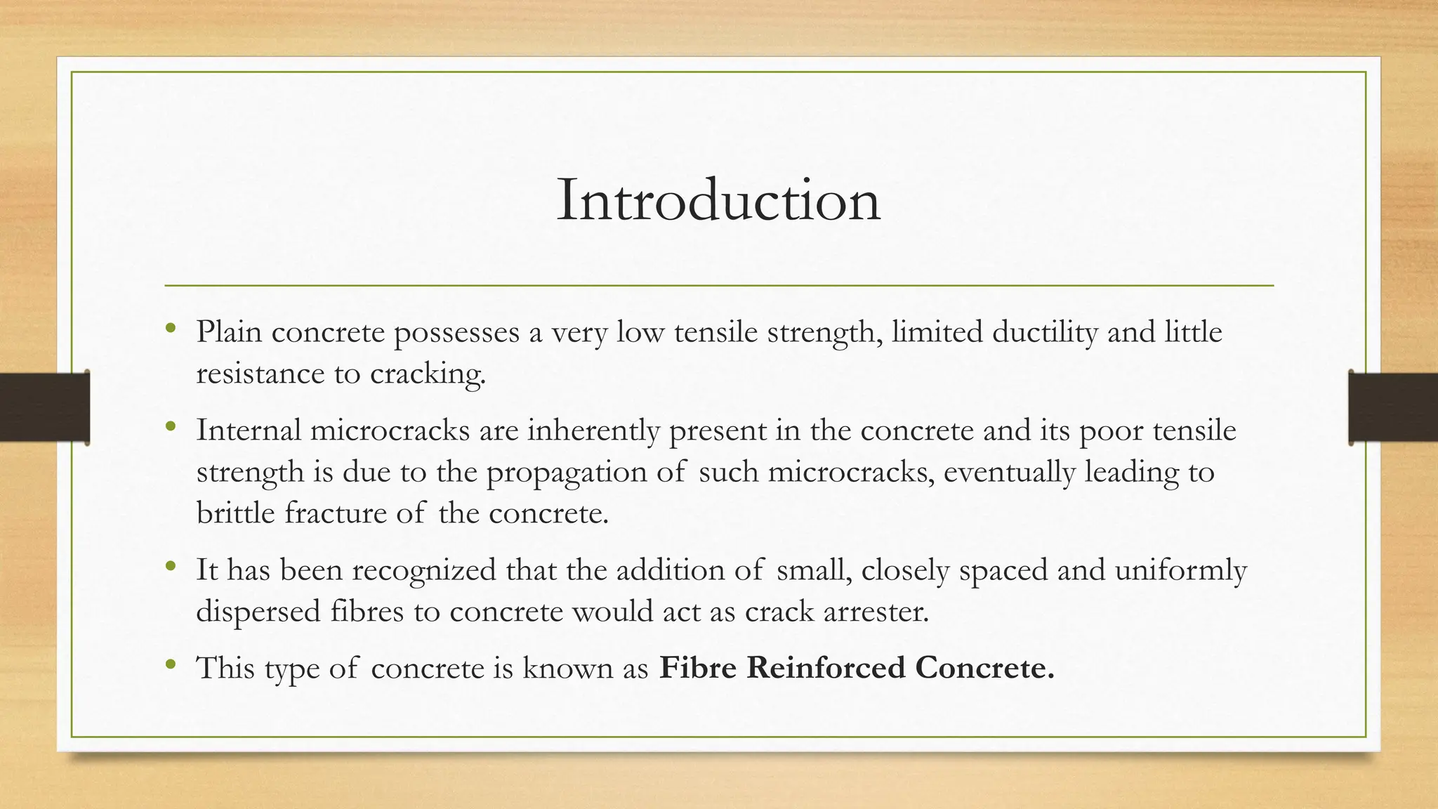 Fibre Reinforced Concrete ppt for civil students | PPTX