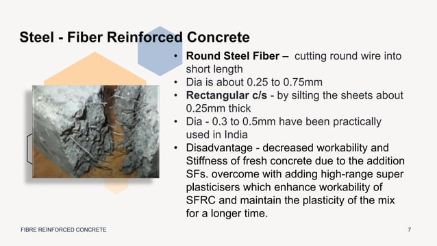 FIBRE REINFORCED CONCRETE civil engineering applications and types of ...