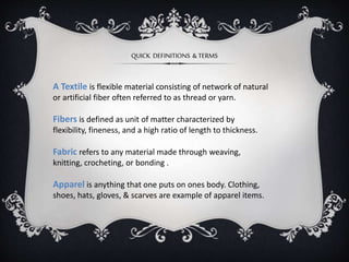 Fibres and fabrics | PPT