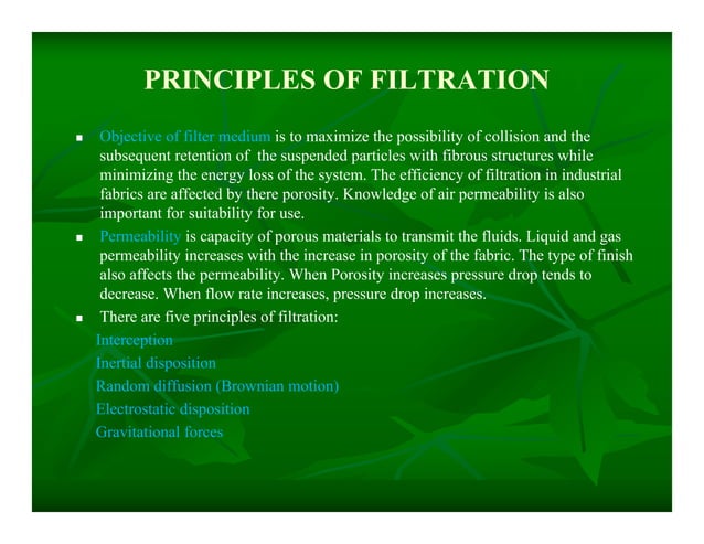 Fibres and fabrics for filtration | PDF | Needlework | Arts and Crafts