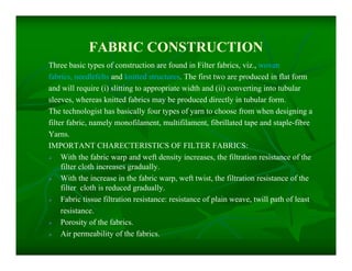 Fibres and fabrics for filtration | PDF