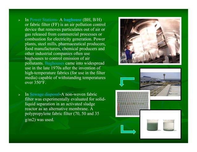 Fibres and fabrics for filtration | PDF | Needlework | Arts and Crafts