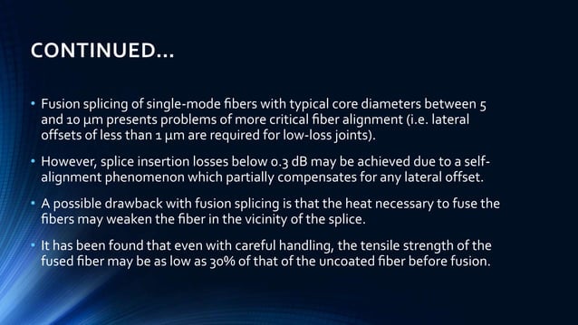 Fibre splicing | PPTX