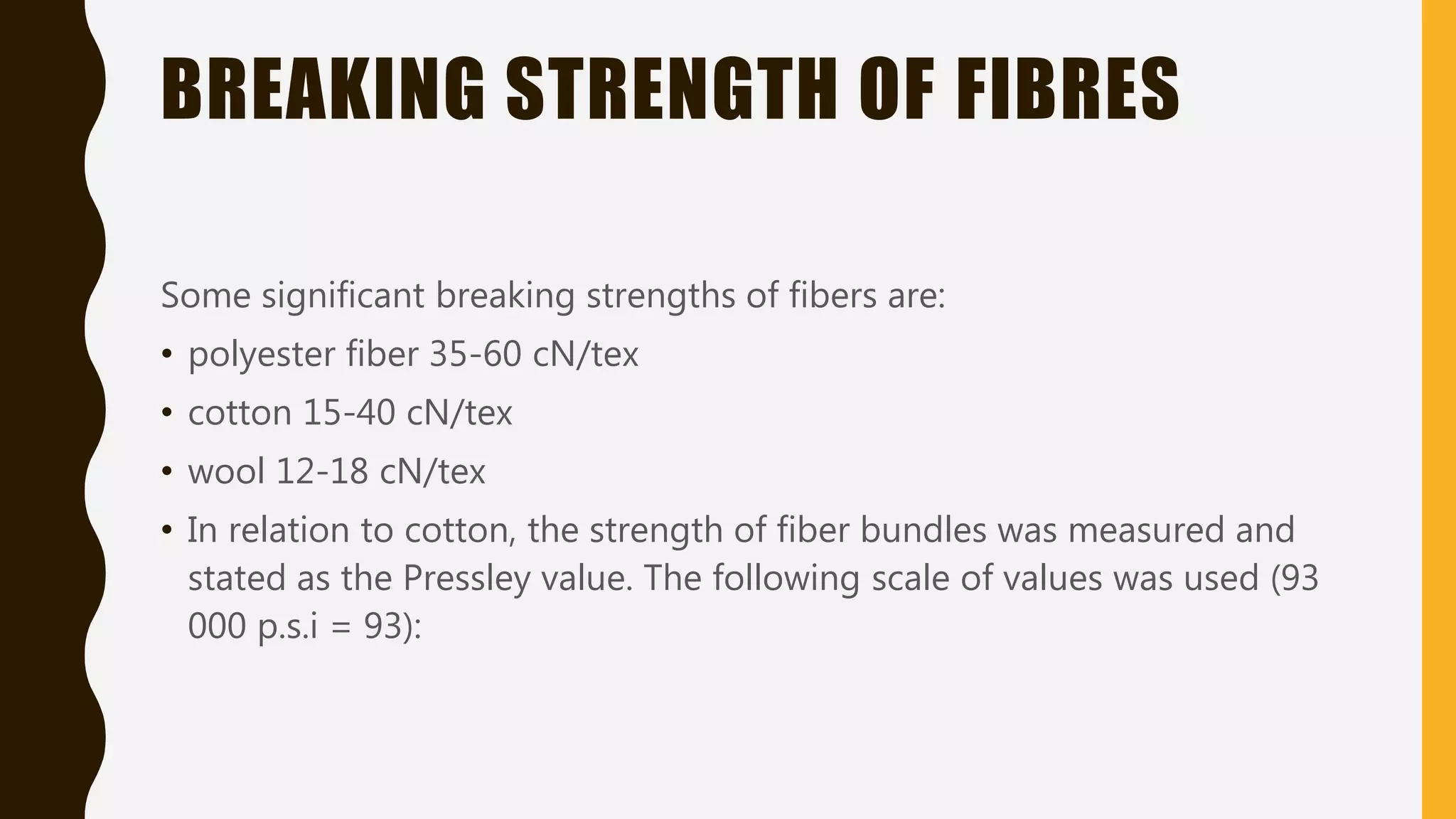 Fibre strength and fibre fineness | PPTX