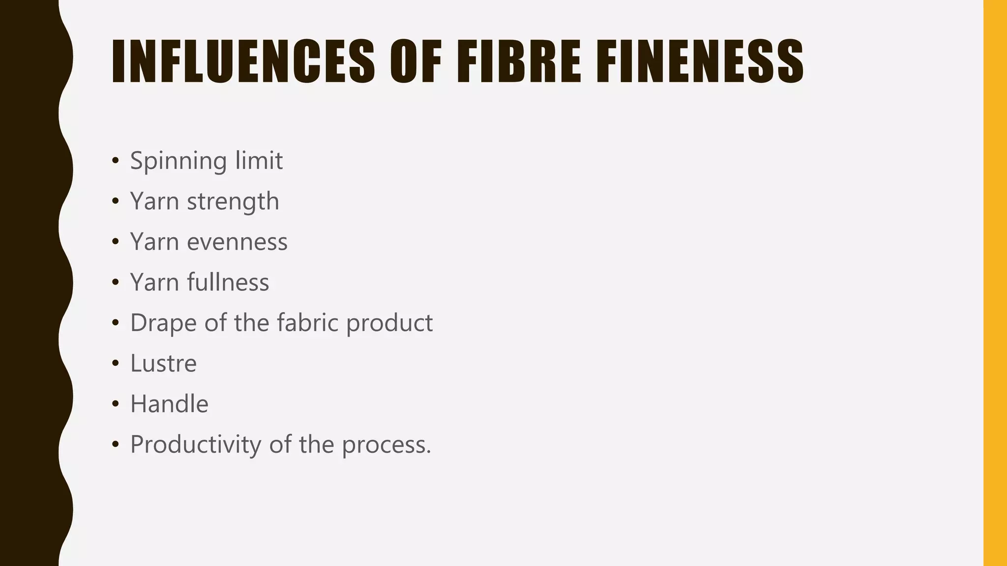 Fibre strength and fibre fineness | PPTX