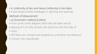 Fibre strength and fibre fineness | PPTX