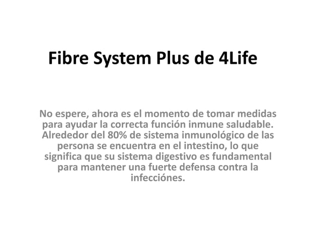 4life fibre system plus | PPT