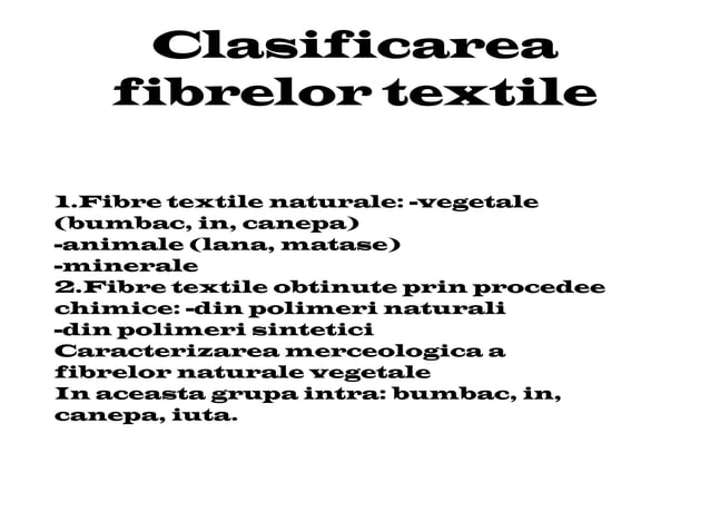 Fibre textile ungureanu stefanel | PPT