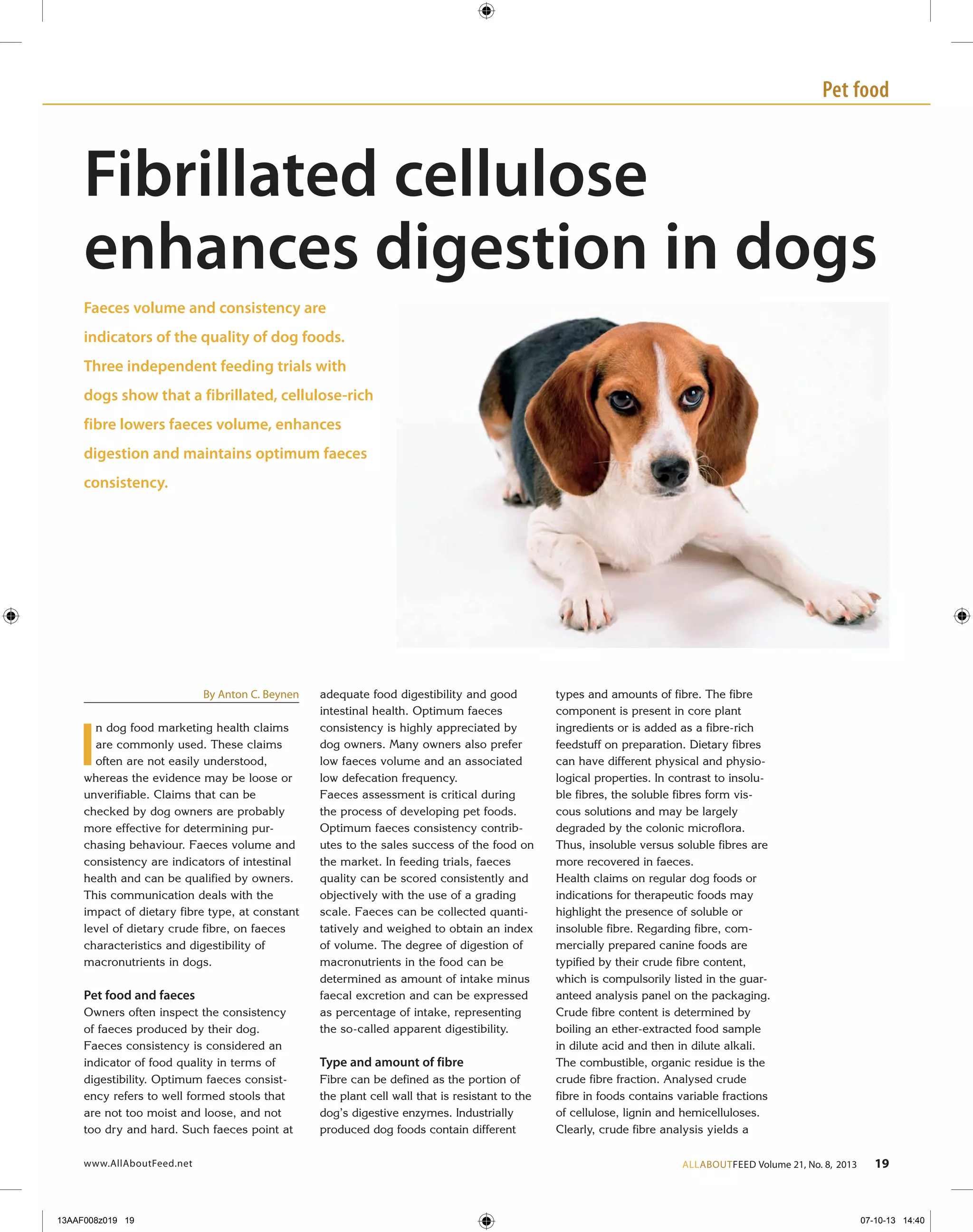Fibrillated cellulose enhances digestion in dogs_low res | PDF