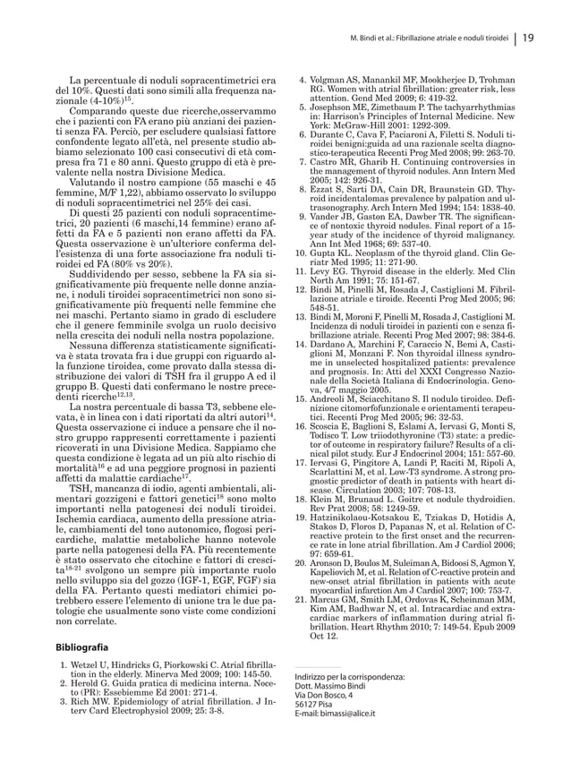 Fibrillazione atriale e noduli tiroidei | PDF