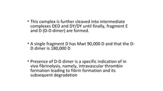 Hemostatsis (Fibrinolysis - Plasminogen) | PPT