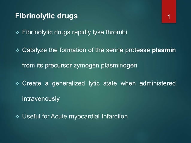 Fibrinolytic , Antiplatelet and Vt K.pptx