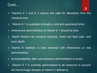 Fibrinolytic , Antiplatelet and Vt K.pptx
