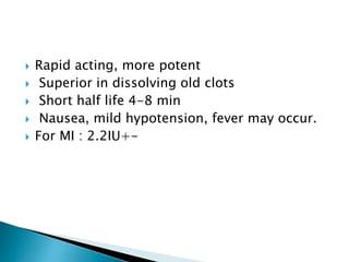 Fibrinolytics | PPTX | Blood Disorders | Diseases and Conditions