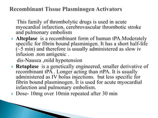 Fibrinolytics | PPTX