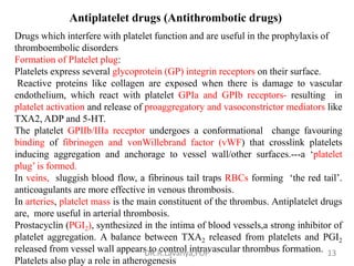 Fibrinolytics,antifibrinolytics,antiplatelet drugs | PPT