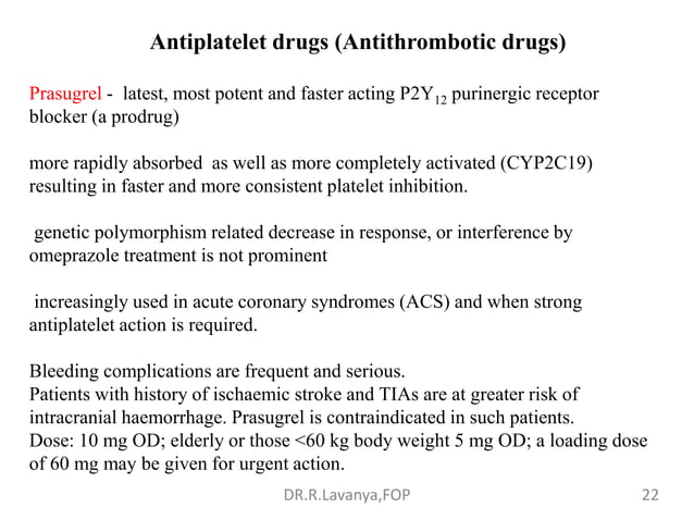 Fibrinolytics,antifibrinolytics,antiplatelet drugs | PPT