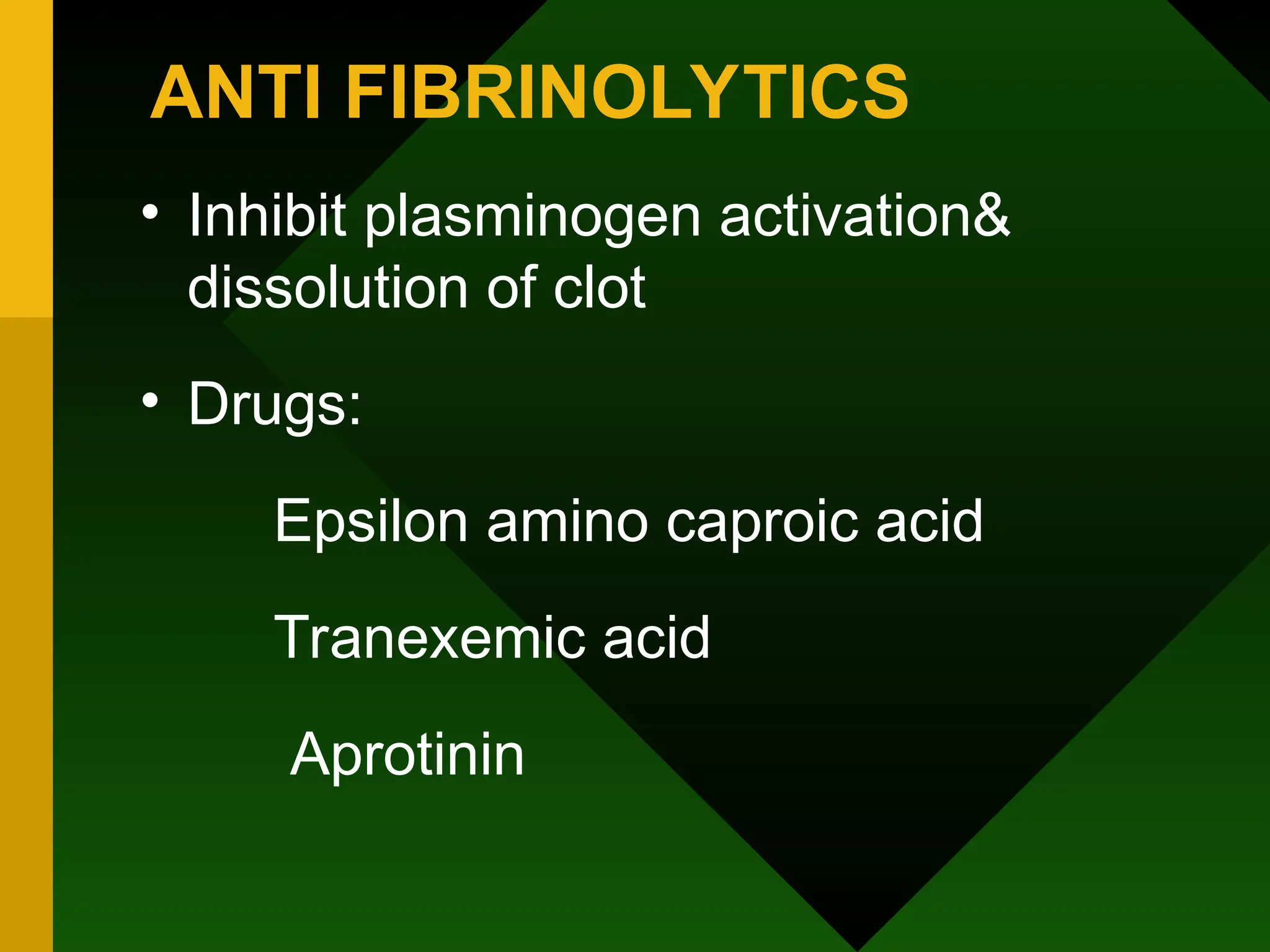 FIBRINOLYTICS & ANTI FIBRINOLYTICS DRUGS .ppt