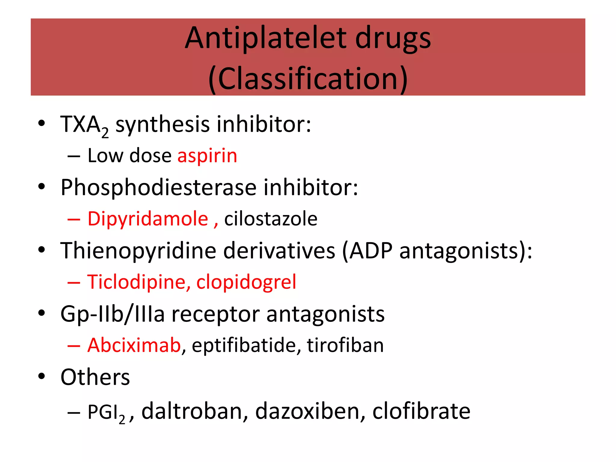 Fibrinolytics & antiplatelets | PPTX