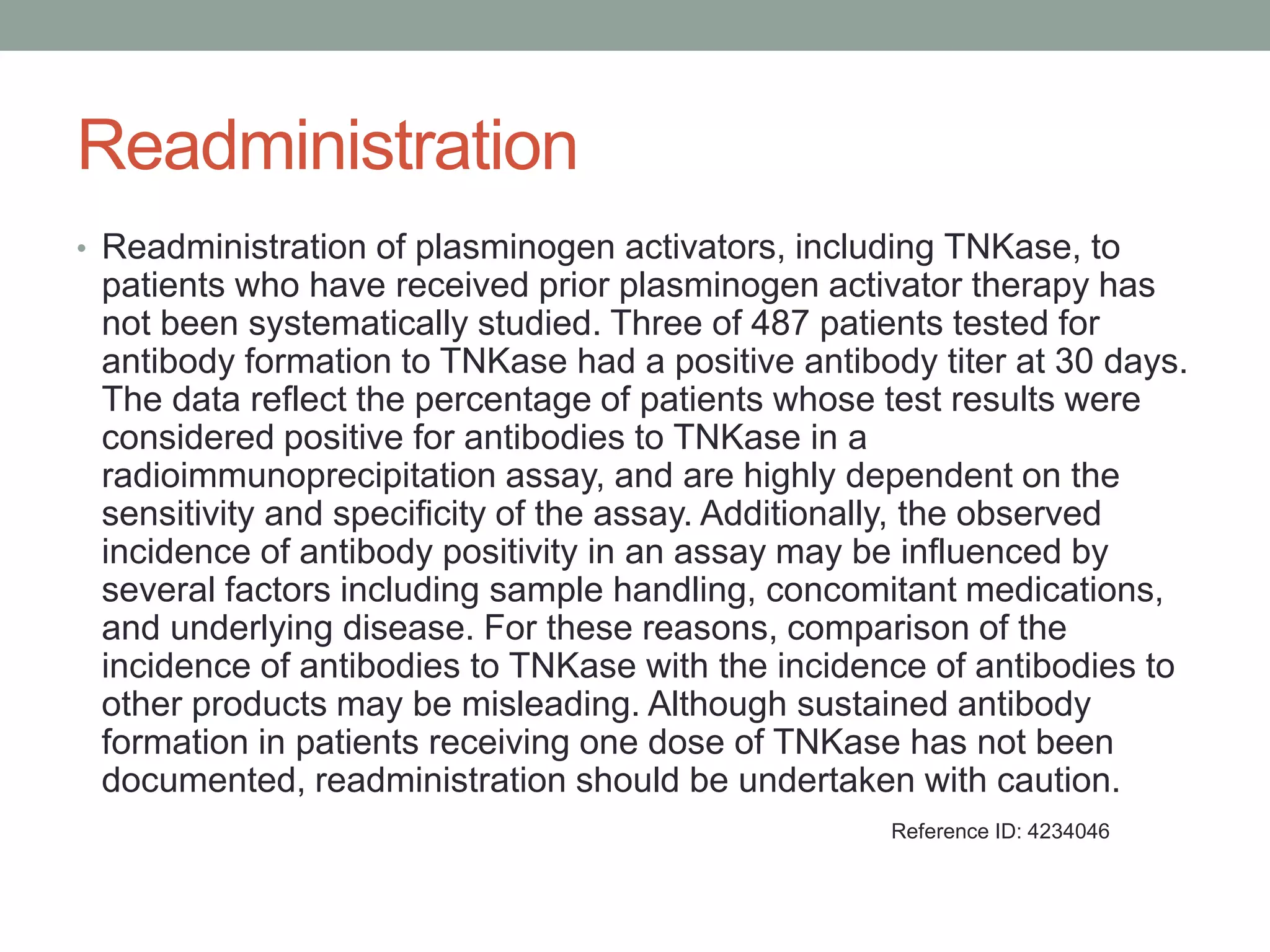 Fibrinolytic treatment of acute myocardial infarction by tenecteplase ...