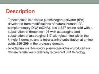 Fibrinolytic treatment of acute myocardial infarction by tenecteplase ...