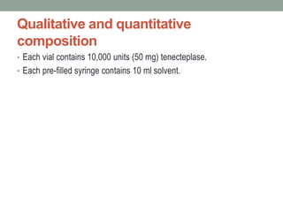 Fibrinolytic treatment of acute myocardial infarction by tenecteplase ...