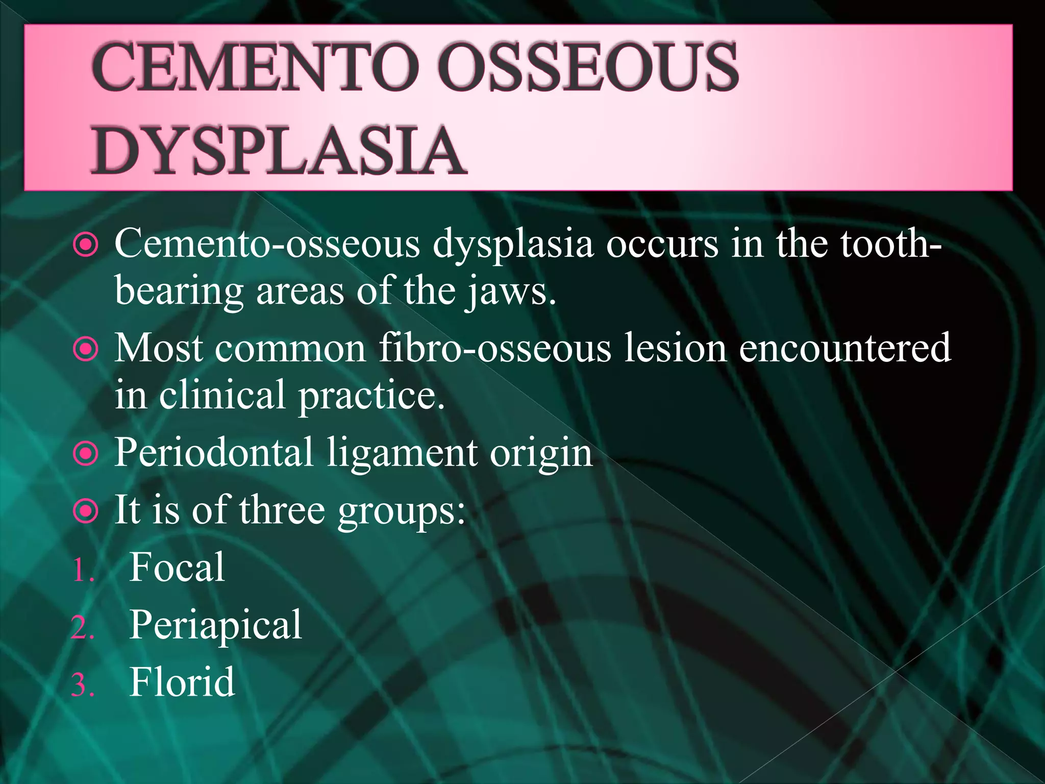 Fibro osseous lesions of jaw | PPTX