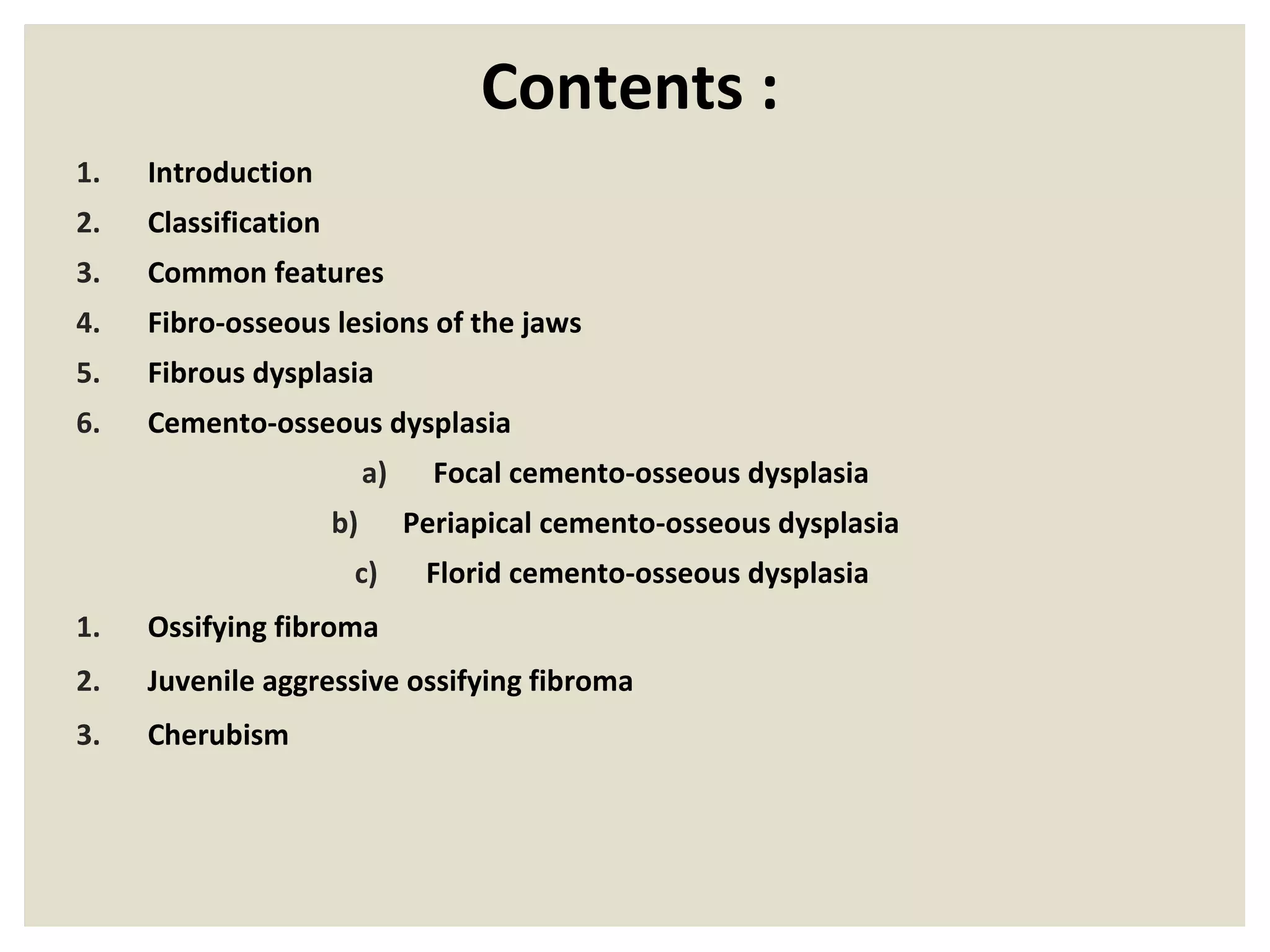 Fibro Osseous Lesions | PPT
