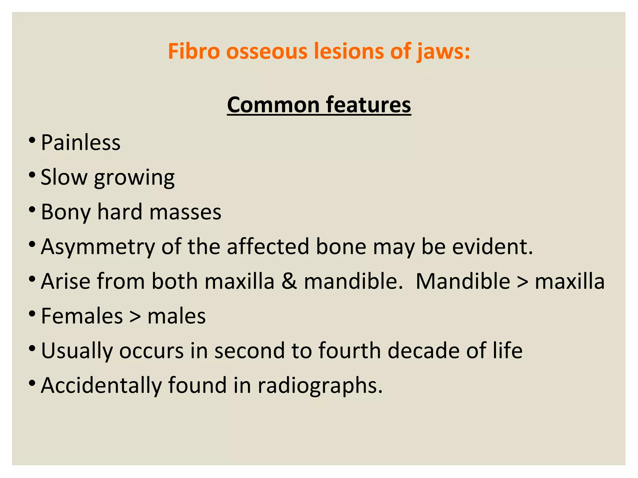 Fibro Osseous Lesions | PPT
