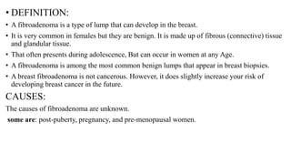 Fibroadenoma In Right Breast Present By Dr Nasir Uddin Pdf