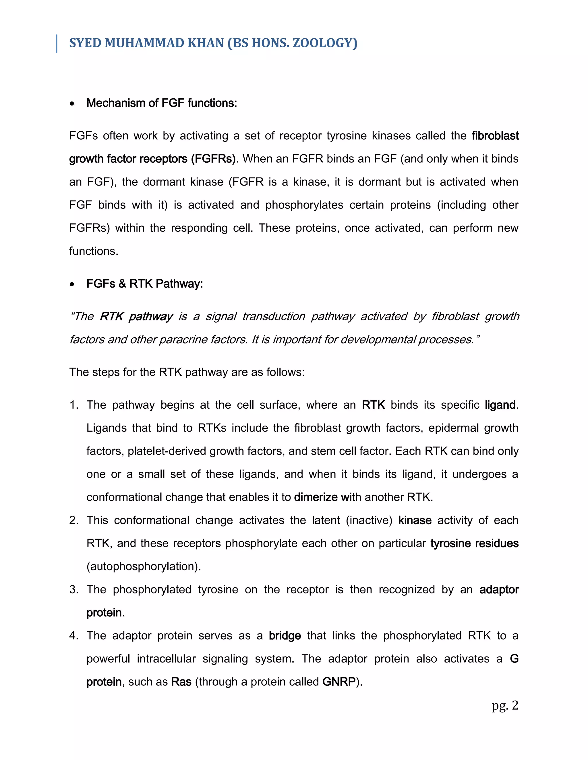 Fibroblast Growth Factors | PDF