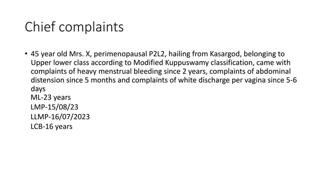 Case presentation of fibroid uterus presenting as AUB-L | PPTX