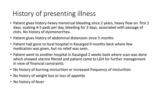 Case presentation of fibroid uterus presenting as AUB-L | PPTX