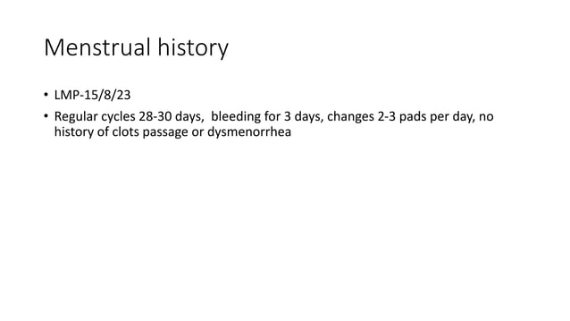 Case presentation of fibroid uterus presenting as AUB-L | PPTX