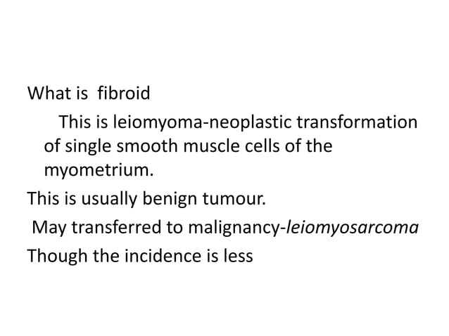 Fibroid presentation1 | PPT