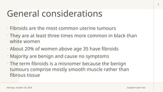 Fibroids. obstetrics and gynaecology | PPTX
