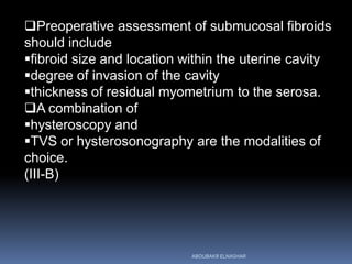 The Management of Uterine Fibroids in Women With Otherwise Unexplained ...