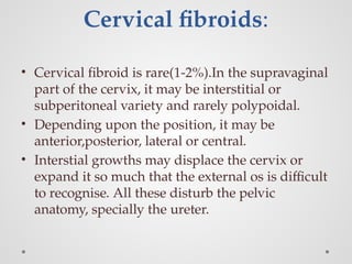 Fibroid uterus incluiding symptoms, diagnosis and treatment | PPTX