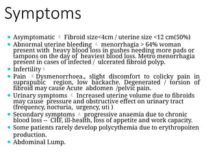 Fibroid Uterus - etiology, diagnosis and management | PPTX