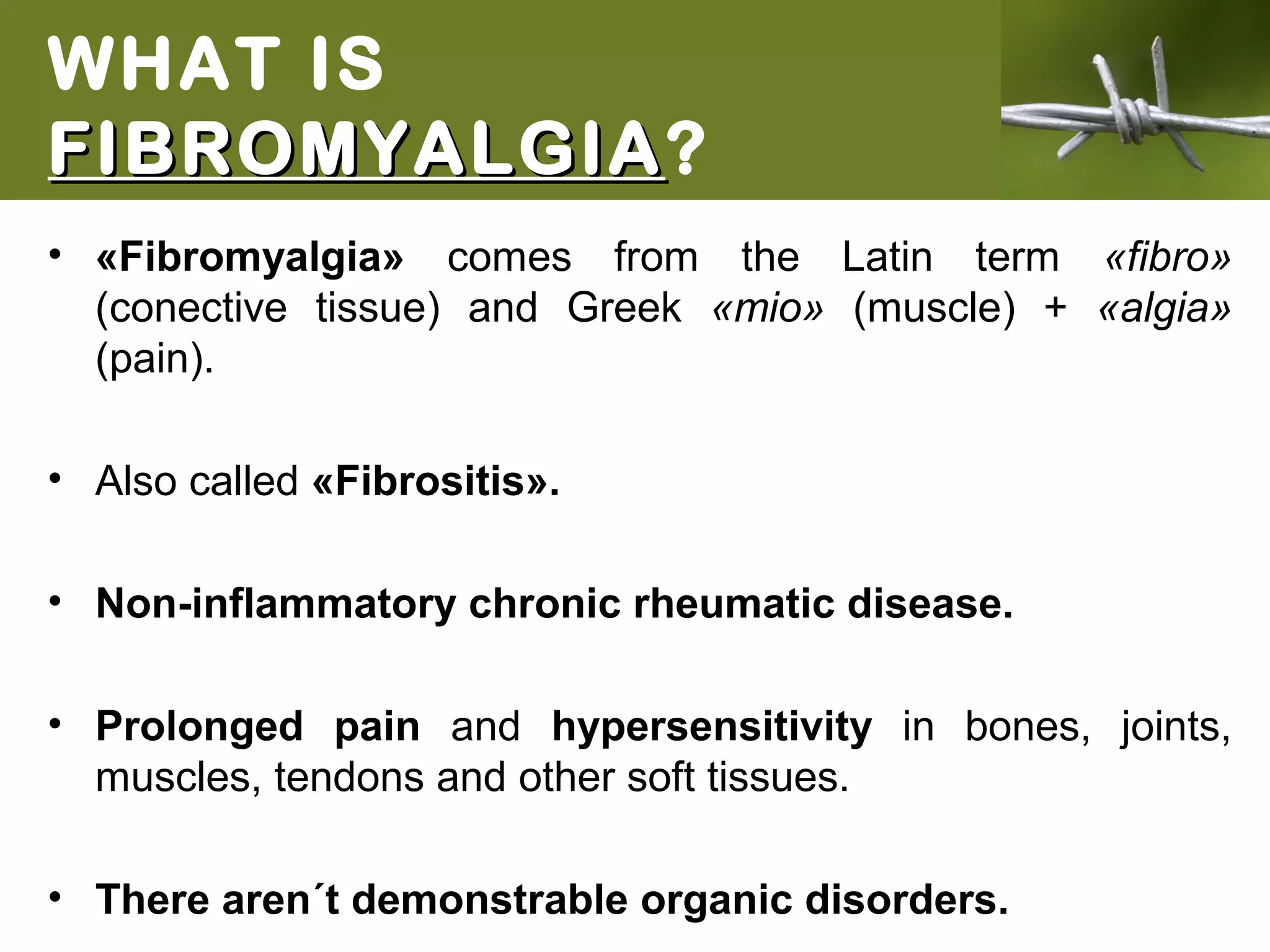 Fibromyalgia. The invisible beating. | PPT