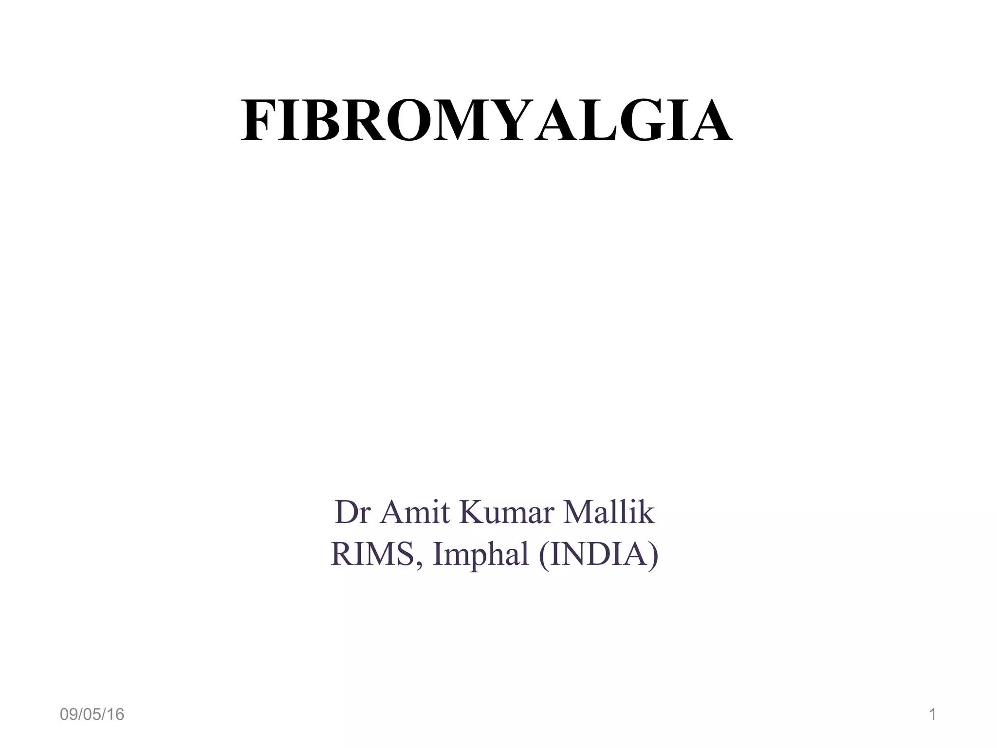 Fibromyalgia | PPT