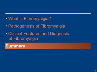 Fibromyalgia disease overview | PPT
