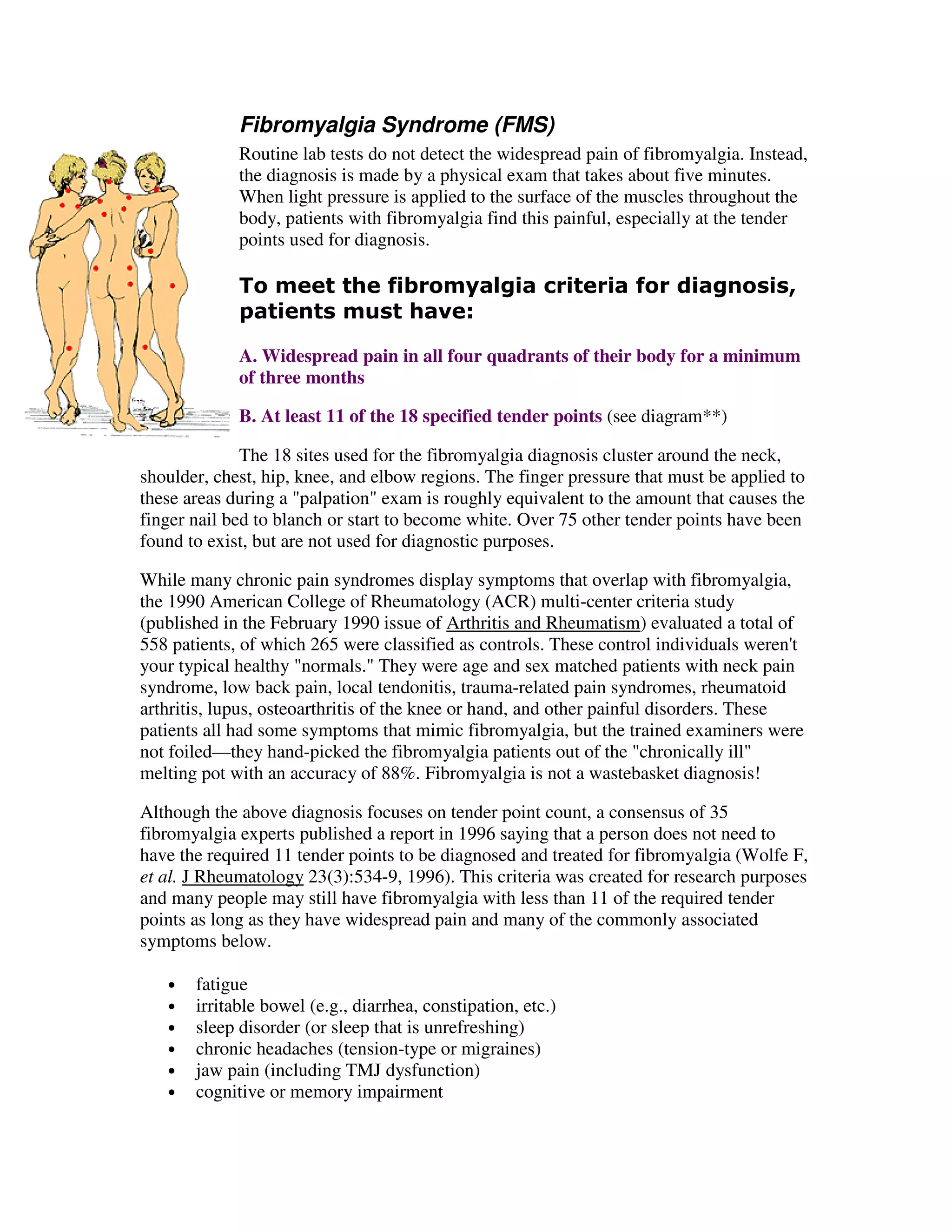 Fibromyalgia Syndrome Fms | PDF