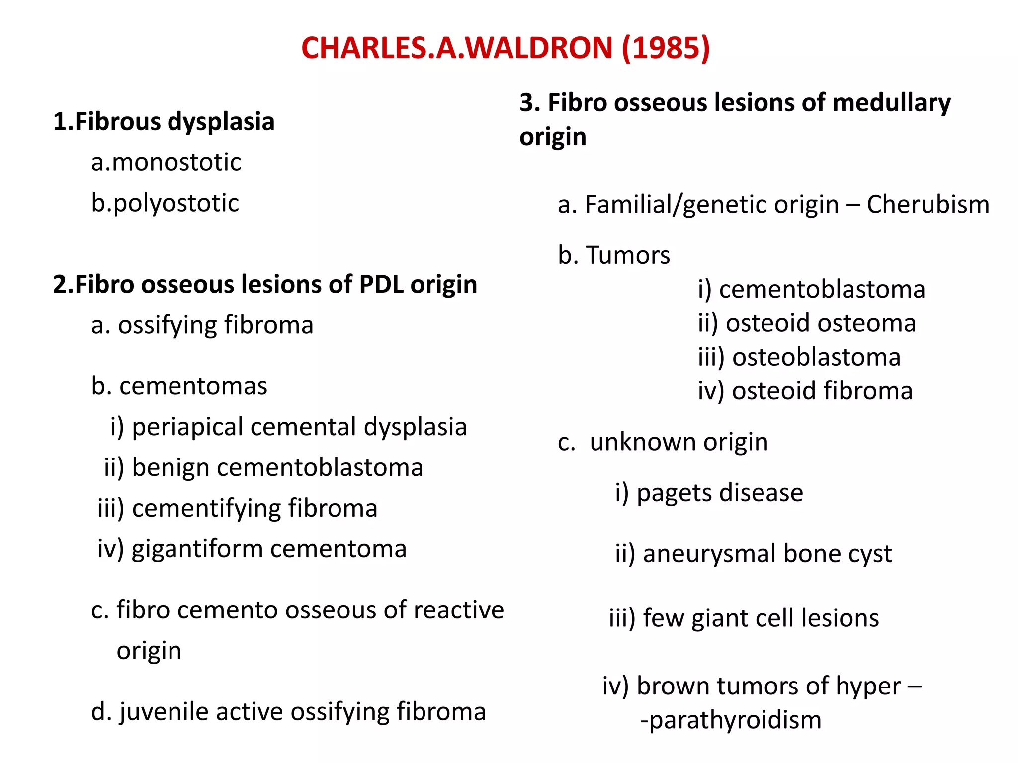 Fibroosseous lesions | PPTX