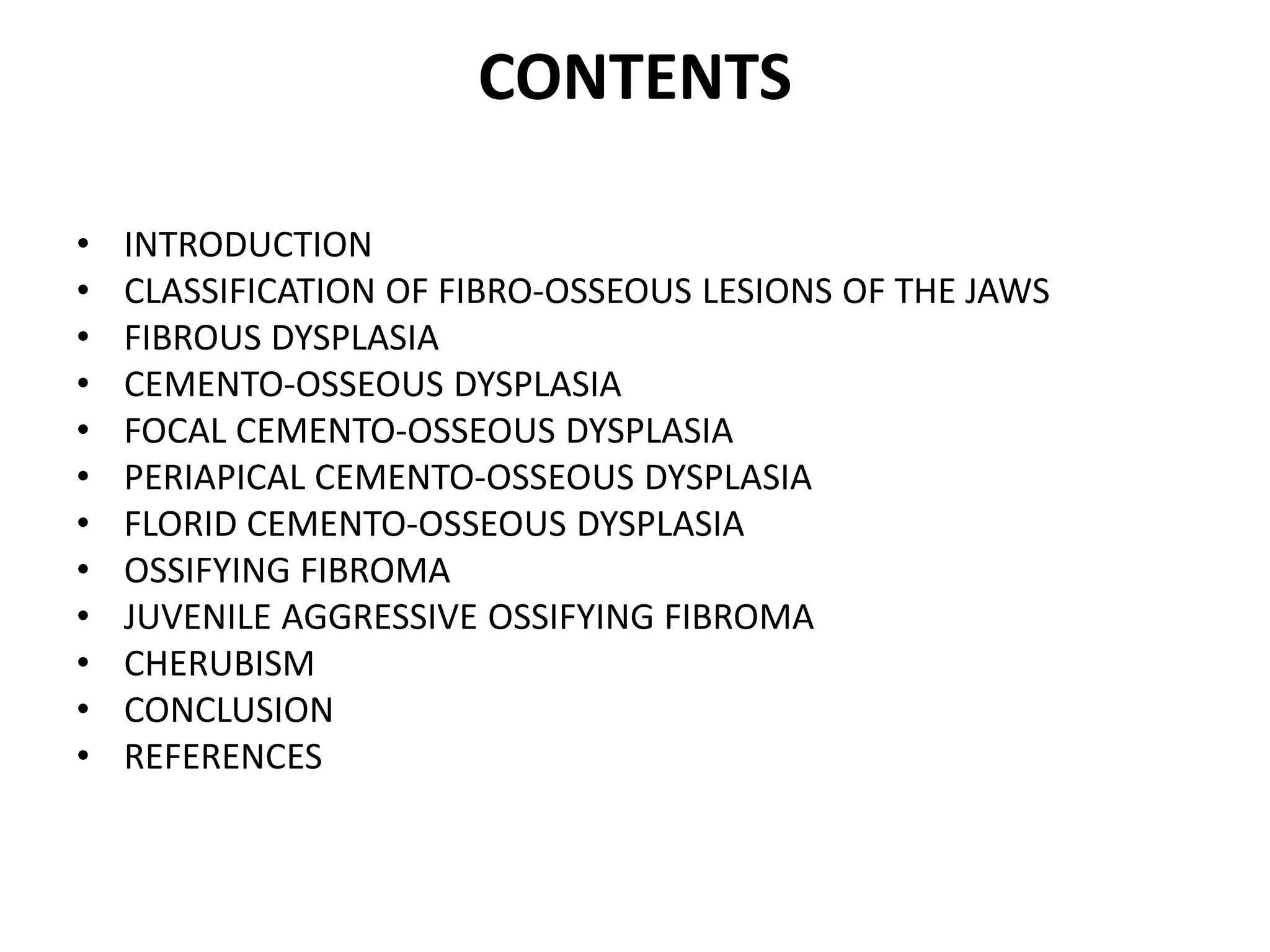 Fibro-Osseous lesions of head & neck | PPTX