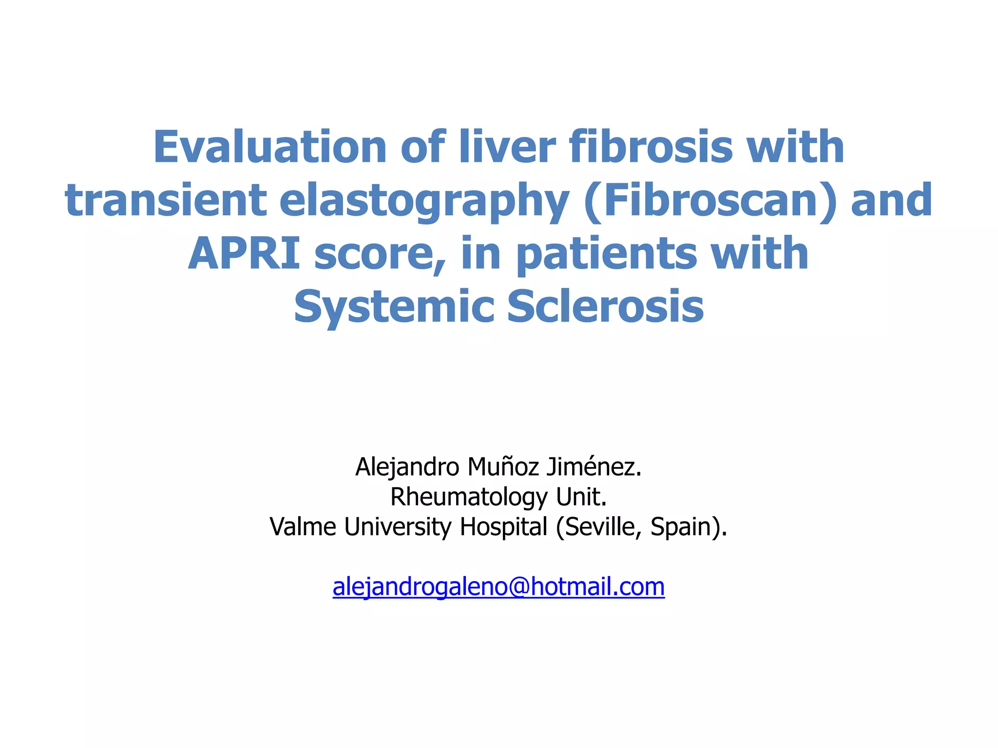 FIBROSCAN IN SCLERODERMA | PDF