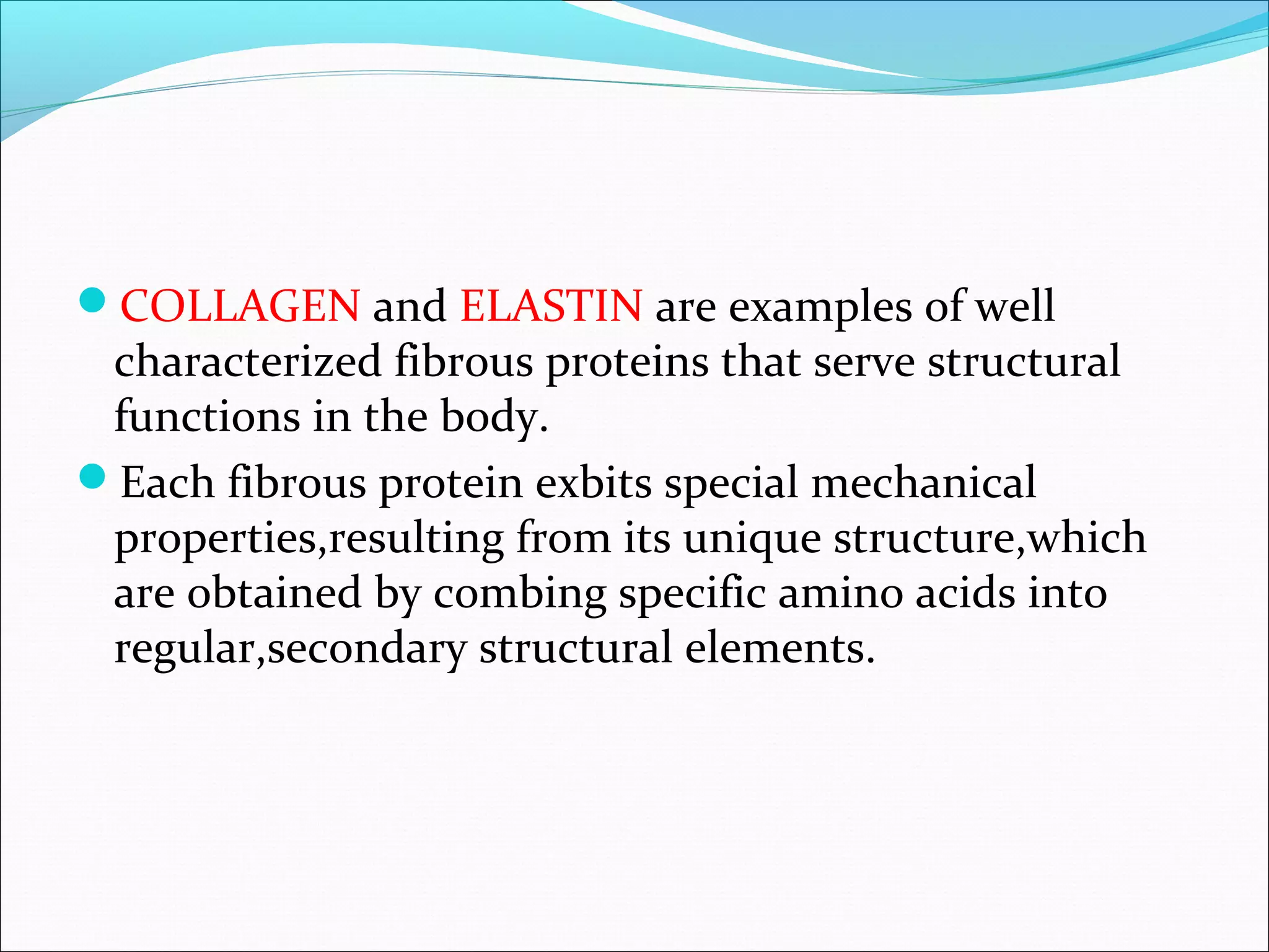 Fibrous proteins | PPT