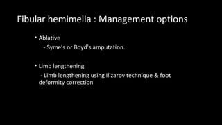 Fibular Hemimelia Limb Lengthening