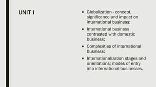 Fundamental of international business UNIT I.pptx